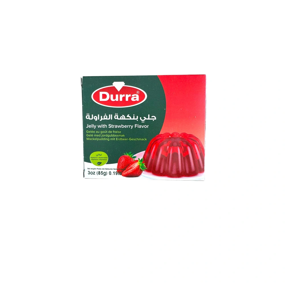 Vegetable jelly Durra strawberry flavor 85g | Raya Halal